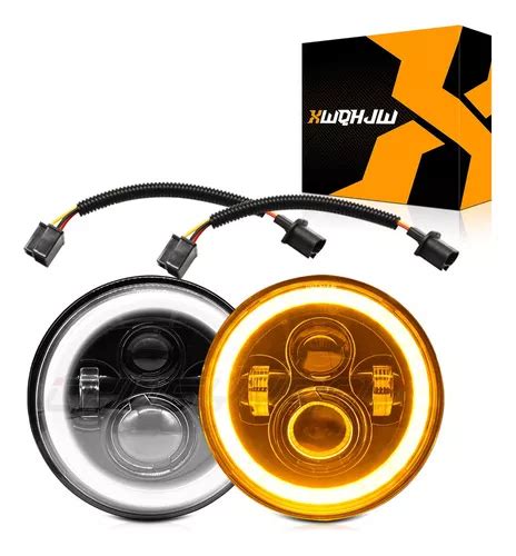 Par De Faróis Led Redondos De 7 Polegadas Para Hummer H1 H2 Parcelamento Sem Juros