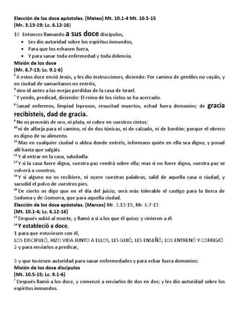 Elección De Los Doce Apóstoles Pdf Evangelio De Mateo San Pedro
