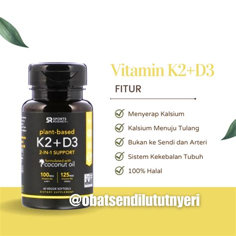 Jual Sports Research Vitamin D3 K2 Dengan 5000iu D3 Nabati And 100mcg