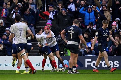 France Survive Late Try Call For Victory Over Scotland