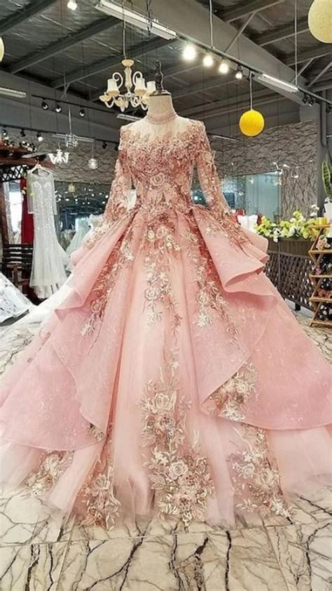 Vintage 3d Floral Quinceanera Dresses Beaded Pink Lace Prom Dress