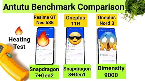 Oneplus Nord 3 Vs Realme GT Neo 5SE Vs Oneplus 11R Antutu Test