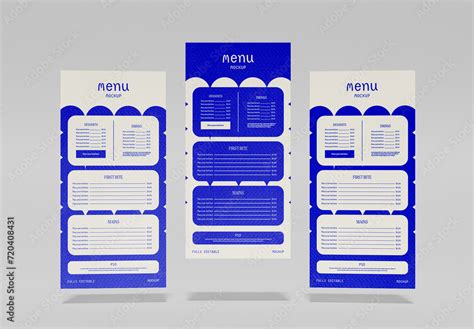 Three Floating Menus Mockup Stock Template Adobe Stock