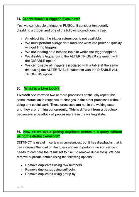 Sql Practice 28 30 Can We Disable A Trigger If Yes How Yes We Can Disable A Trigger In Pl