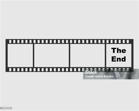 Ikon Strip Film Terisolasi Pada Latar Belakang Putih Ilustrasi Vektor
