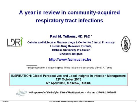 A Year In Review In Communityacquired Respiratory Tract