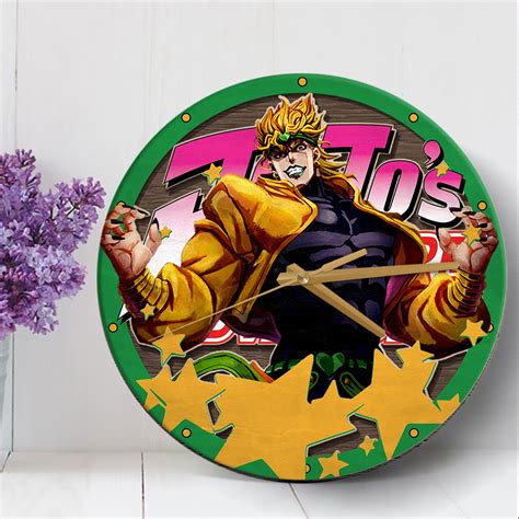 Jojo Bizarre Adventure Dio Brando Wood Wall Clock