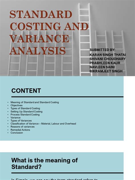 Standard Costing Pdf Labour Economics Variance