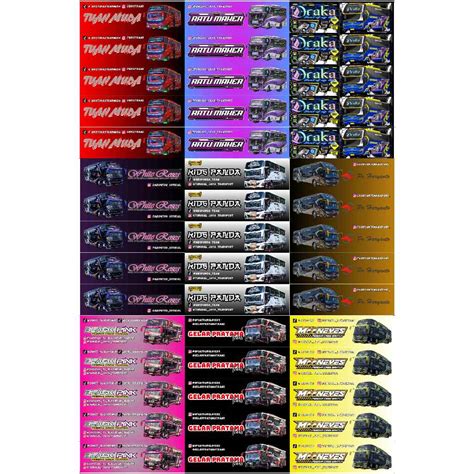 Jual Sticker Bus Basuri Tunggal Jaya Campur 1 Lembar Isi 45 Kotak