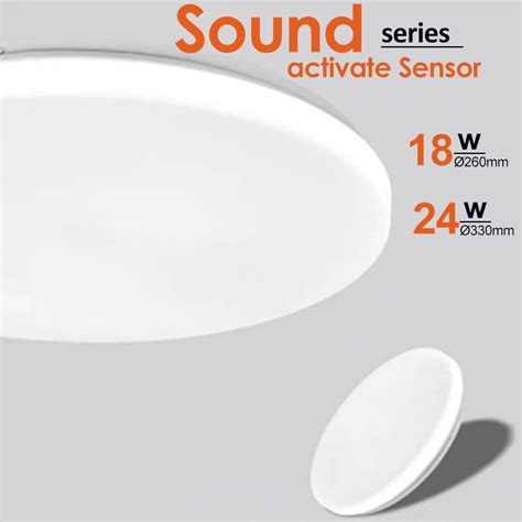 Sound Activate Sensor Led Ceiling Lamps 18w 24w Voice Sensor