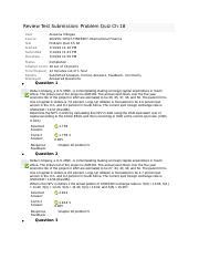 Problem Quiz 18 Docx Review Test Submission Problem Quiz Ch 18 User