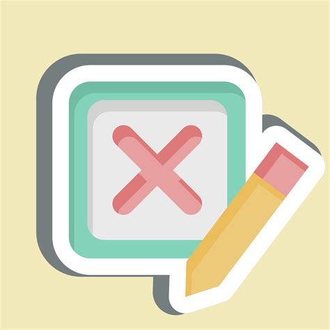 Sticker Incorrect Related To Delete Symbol Simple Design Illustration 45990275 Vector Art At