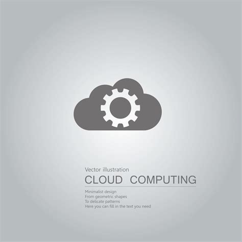 Premium Vector Cloud Computing Concept Design The Background Is A Gradient Of Gray
