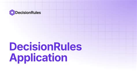 Decisionrules Application Decisionrules