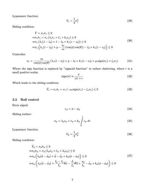 problems with integral sliding mode control for a quadrotor look in