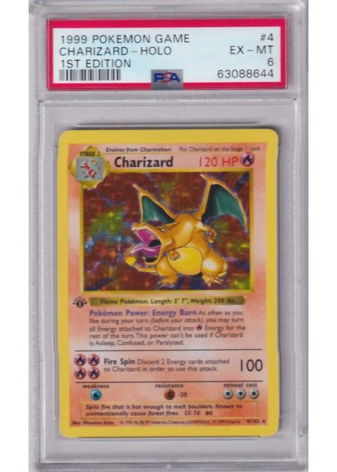 Charizard Psa 6 Gradede Pokemon Kort På Pokemonsdk