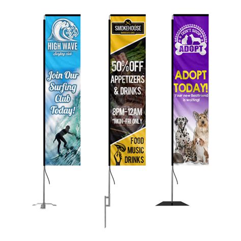 Rectangular Flags And Banners Custom Beach Flags Factory