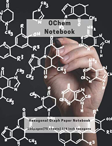Ochem Notebook Hexagonal Graph Paper Notebook 150 Pages 1 4 Inch