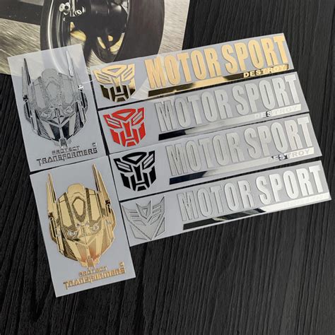 Transformers Sticker Nickel Body Fuel Tank Front Windshield Sticker Car