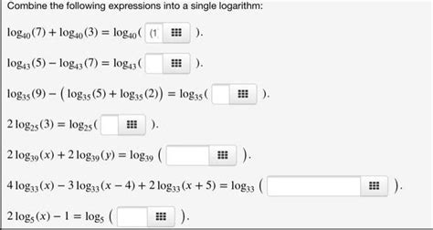 Solved Combine The Following Expressions Into A Solutioninn