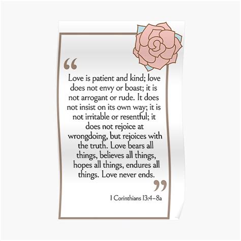 1 Corinthians 1348a Poster For Sale By Puhi Redbubble