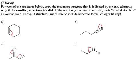Solved For Each Of The Structures Below Draw The Resonance Chegg