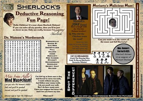 Sherlock Deductive Reasoning Fun Page