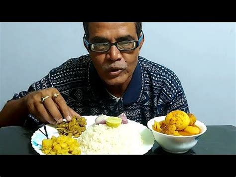 Big Bites Eating Rice With Aloo Posto Spicy Egg Curry Bengali Food Bhojon Rosik YouTube