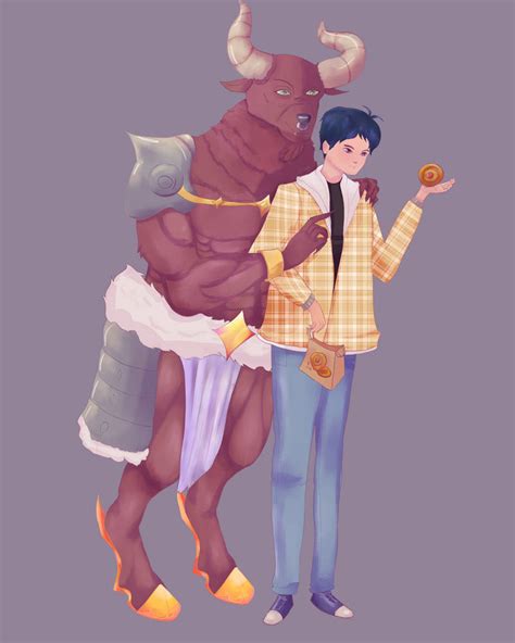 Minotaur With His Boy By Michysuart On Deviantart