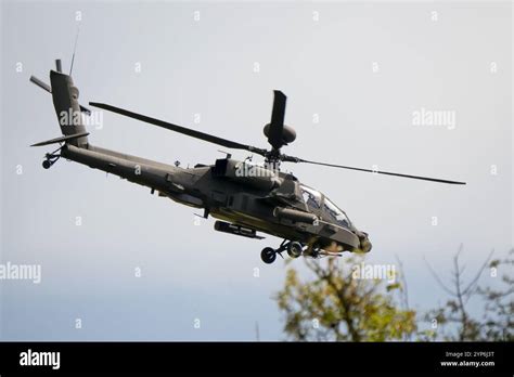 British Army Boeing Apache Attack Helicopter Gunship Ah2 Ah64e Ah 64e Armyaircorp Aac In Low