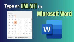 Type An Umlaut In Microsoft Word Quick Methods