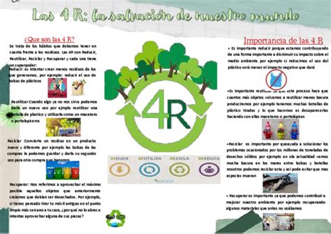 4 R Infografía Pdf Residuos El Plastico