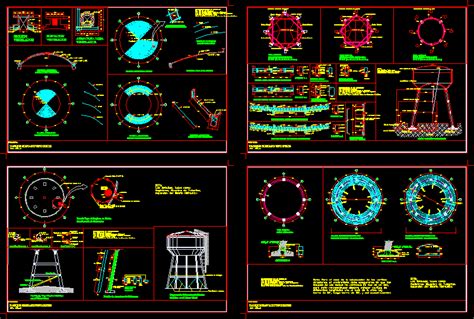 Planos De Tanque Elevado Tipo Intze Hormigon Armado En Tanques Máquinas Instalaciones