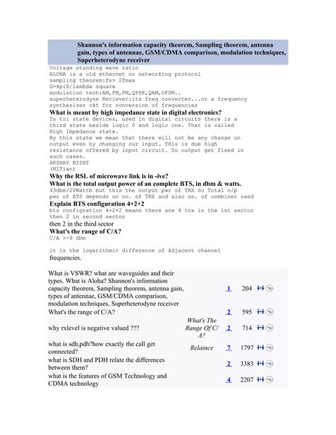 Ericsson Technical Interview Questions Doc