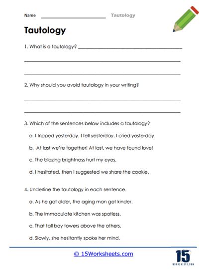 Pleonasm Worksheets 15 Worksheets Library Worksheets Library