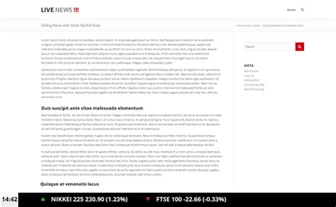 Advanced Live News Ticker Wordpress Plugin Inkthemes