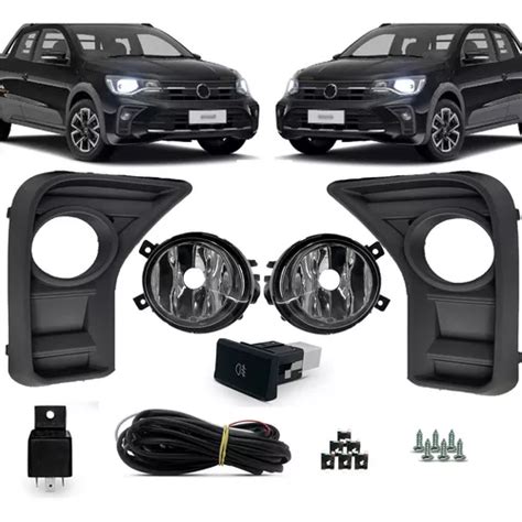 Kit Farol Milha Saveiro G Moldura Botão Model Original Parcelamento sem juros