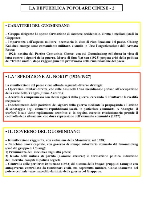 Schemi Riassuntivi Di Storia Delleuropa Contemporanea Docsity