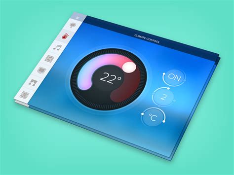 Climate Control For Home Automation App By Angela C ⋅ Toffeenut Design