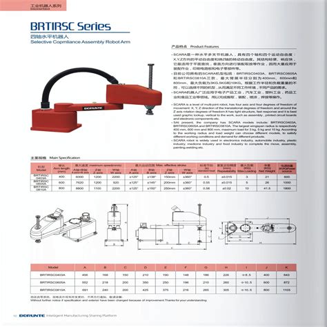 Borunte Brtirs Scara Selective Copmliance Assembly Robot Arm China