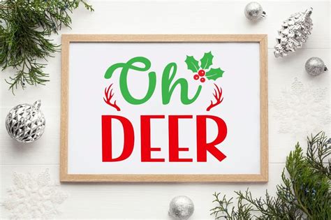 Oh Deer Christmas Cut File Graphic By Creativealomgir2004 · Creative