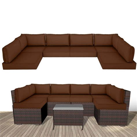 Waterproof Outdoor Replacement Cushions 14 Piece Uv Protection Patio