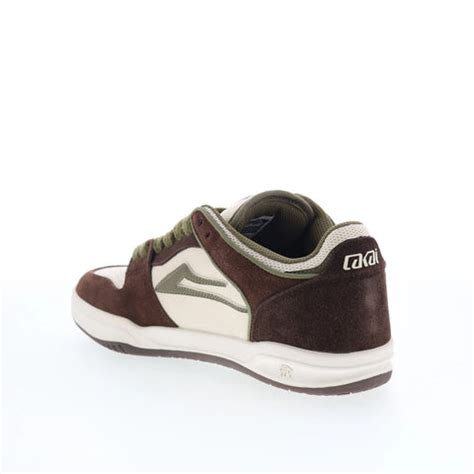 Lakai Telford Low Mens Beige Suede Lace Up Skate Inspired Sneakers Sho