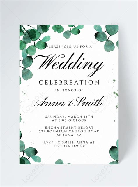 럭셔리 하이 엔드 절묘한 유칼립투스 잎 요소 청첩장 이미지 사진 465510171 무료 다운로드