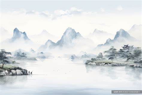 画作山水水墨画美景插画图片png下载编号654832194983958611 设图网