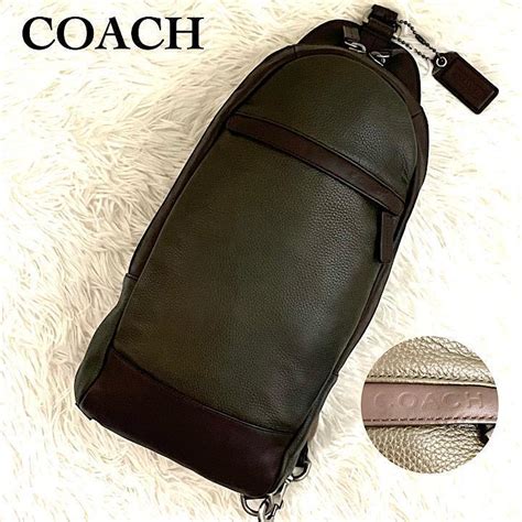 33％割引【sale／10off 美品 コーチ Coach メンズ ショルダーバッグ レザー ブラウン 型押 ショルダーバッグ バッグ