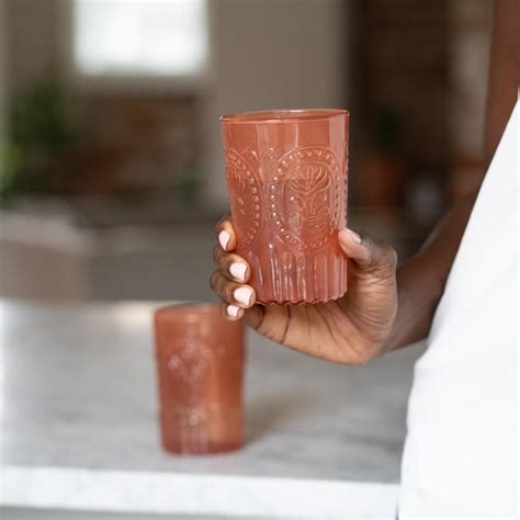 Amber Textured Glasses Set Of 2 Cross Necklace Simple Selling