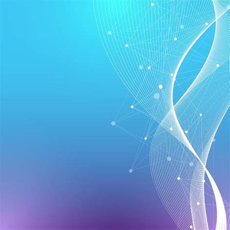 Structure Molecule And Communication Wave Flow Premium Ai Generated Image