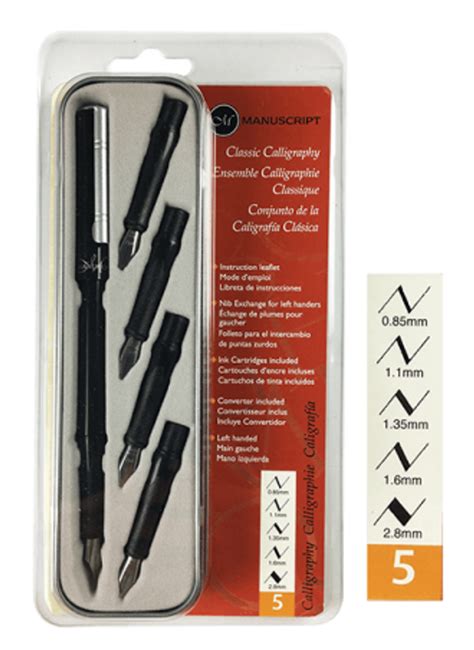 Manuscript Classic 5 Nib Calligraphy Set Art Supplies Castlemaine