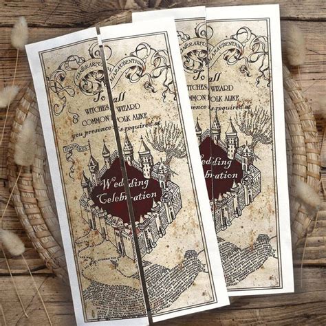Harry Potter Wedding Invitation Canva Template Kora Garro